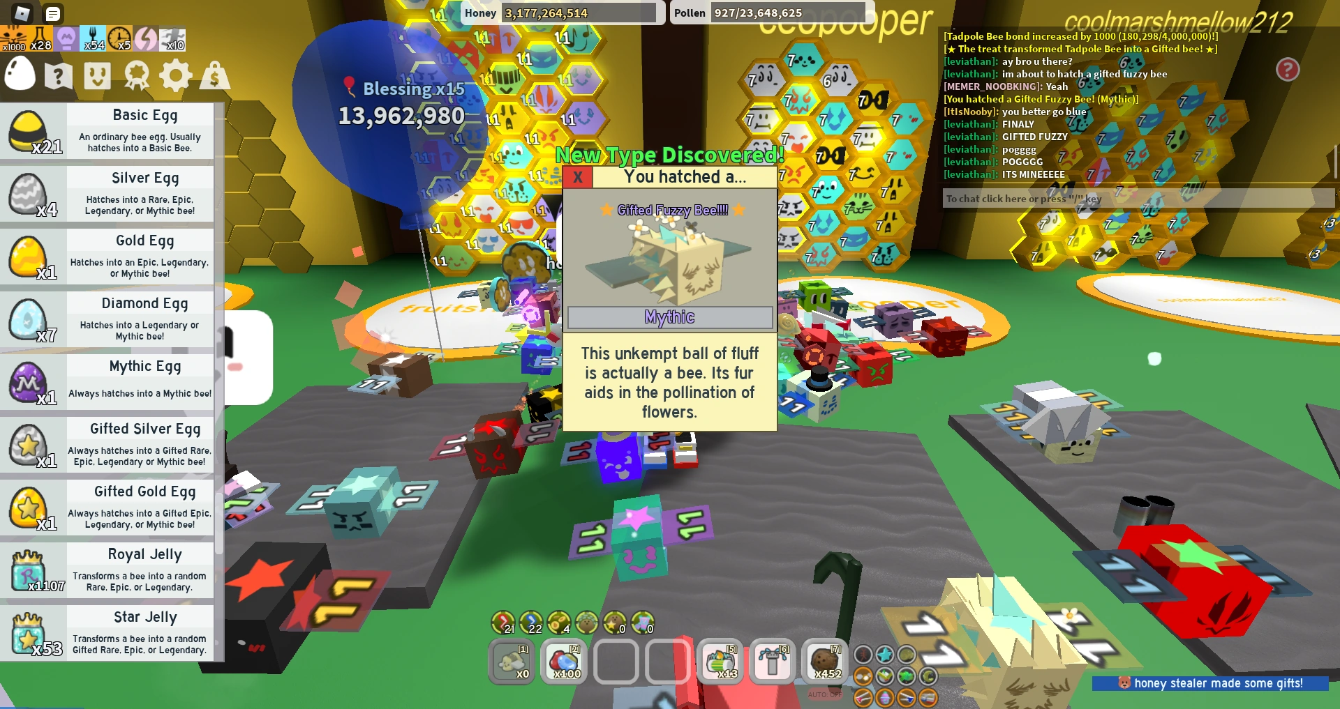 It's finally done, a Gifted Fuzzy bee from panda bear's star egg | Fandom