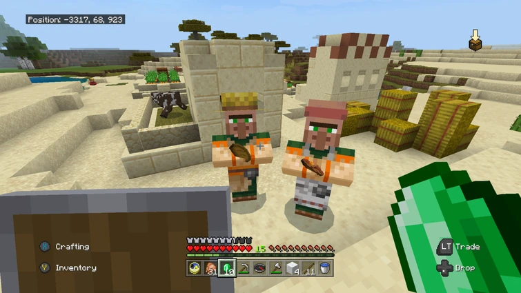 So, I was playing Minecraft and I encountered two dessert villagers ...