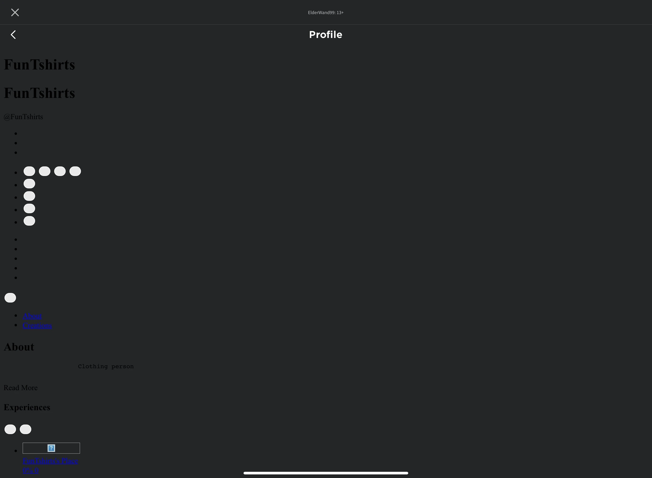 THIS IS SOMEBODIES PROFILE PAGE ON THE OFFICIAL ROBLOX WEBSITE | Fandom