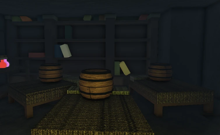 you can find the cute little squished barrels in the lab in crypt of ...