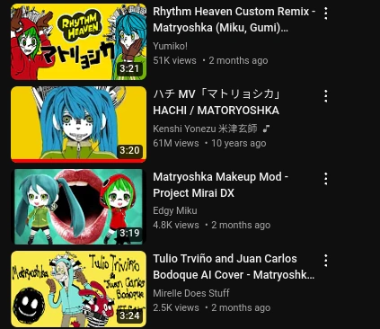 i think youtube wants me to listen to matryoshka | Fandom