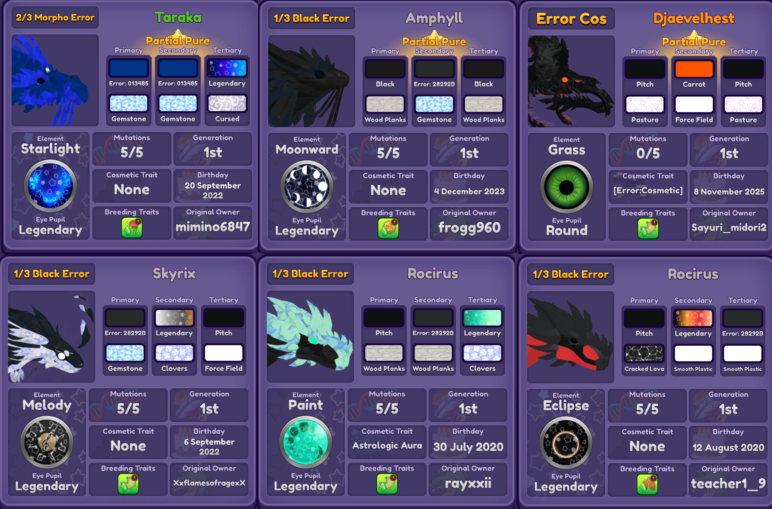 Taking offers on Error Coloured Dragons! (+ Error Cos Djae) | Fandom