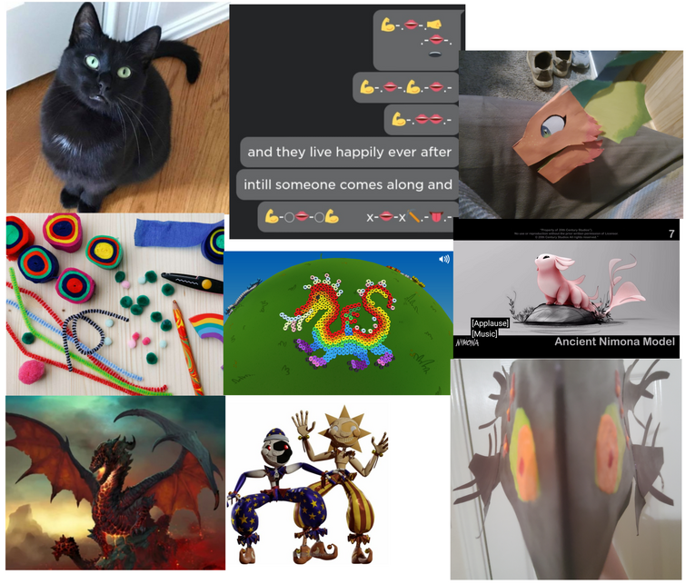 tryna make a circusona/tadc oc and im terrible at making dreamcore ish ...