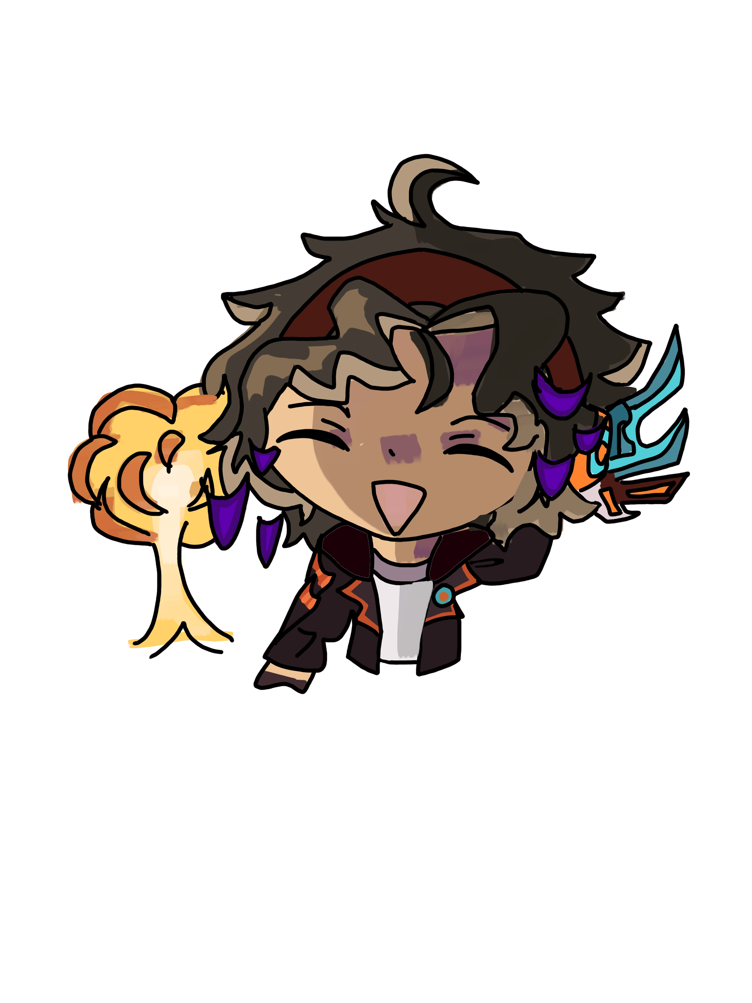 Day 3 of drawing my human creatures as chibis! | Fandom