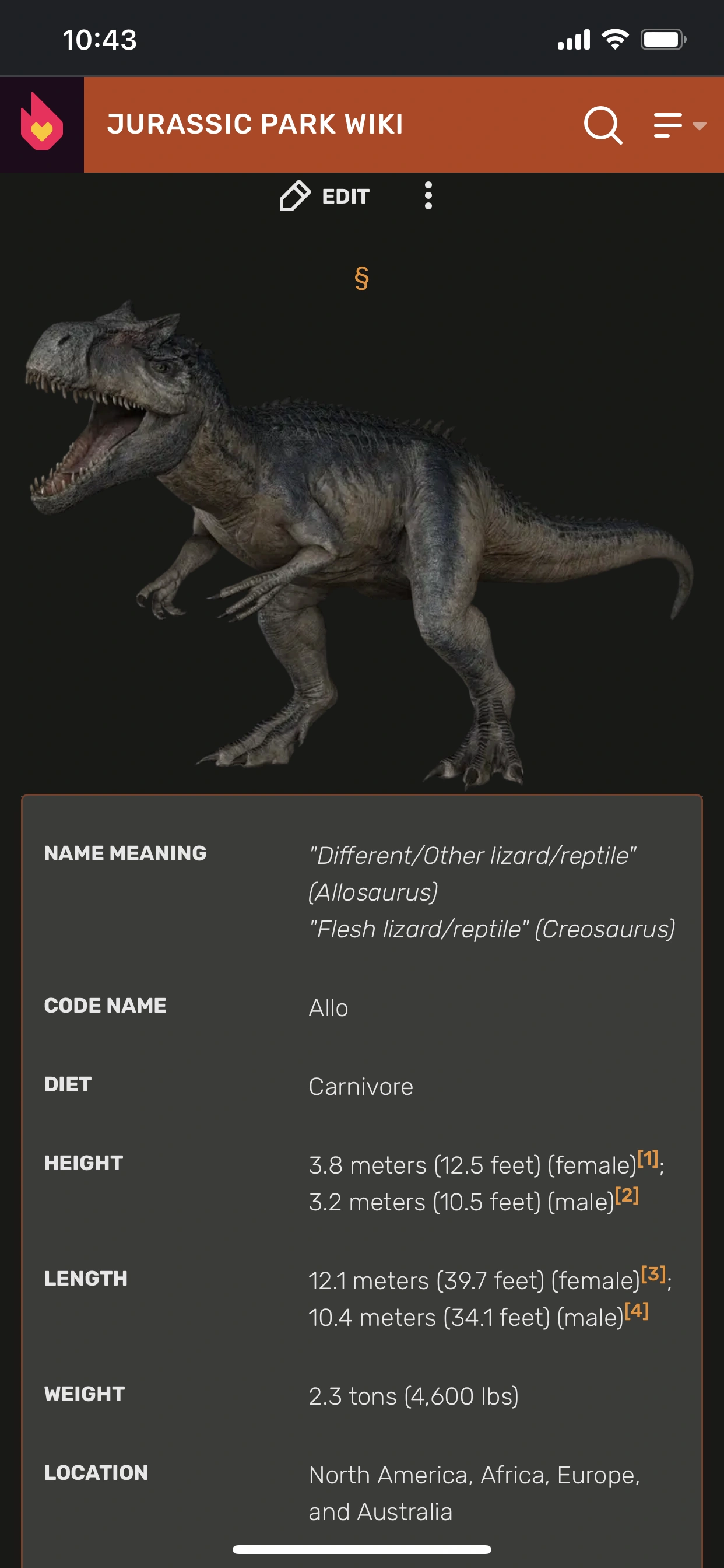 An idea about the Allosaurus dimorphism in Jurassic World | Fandom
