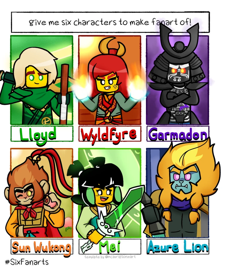 Six Fanarts Challenge complete (Monkie Kid + Ninjago) | Fandom
