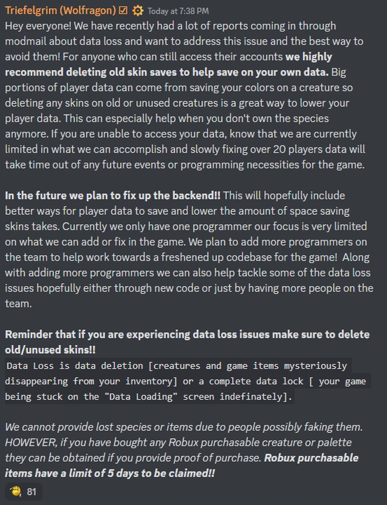 Data Loss Issues | Fandom