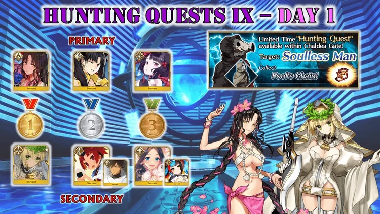 FGO NA – Hunting Quest IX - Day 1: Soulless Hunt (3T farming 6 slot) | Fandom