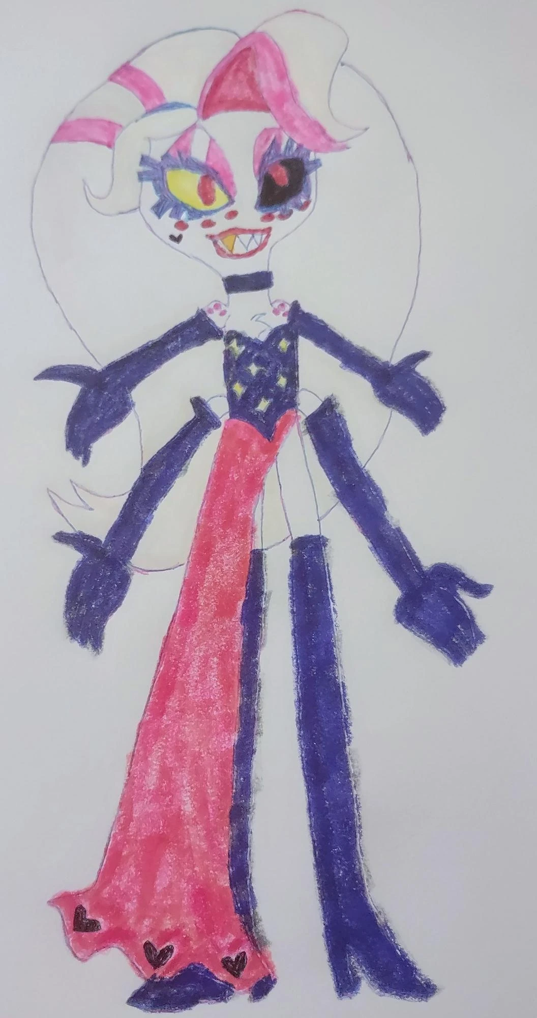 I drew Angel Dust as a drag queen! | Fandom