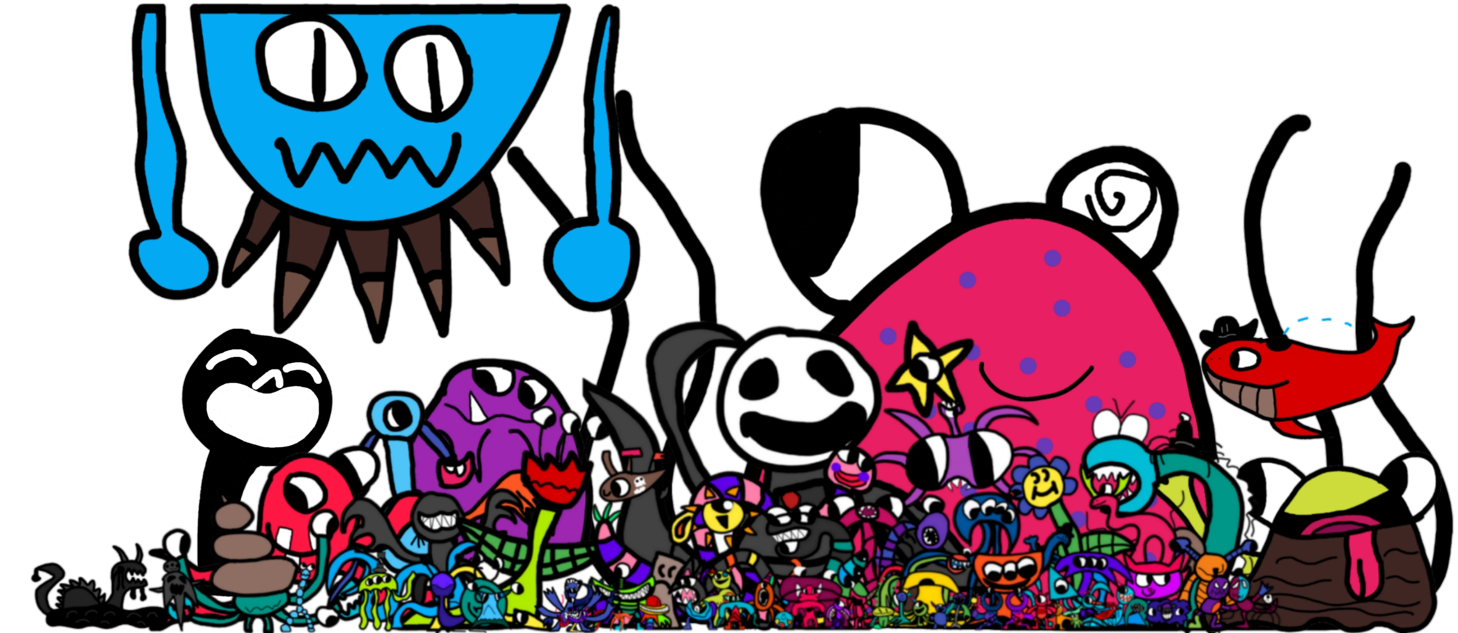 Here is all my OC's for banban in one mural! | Fandom