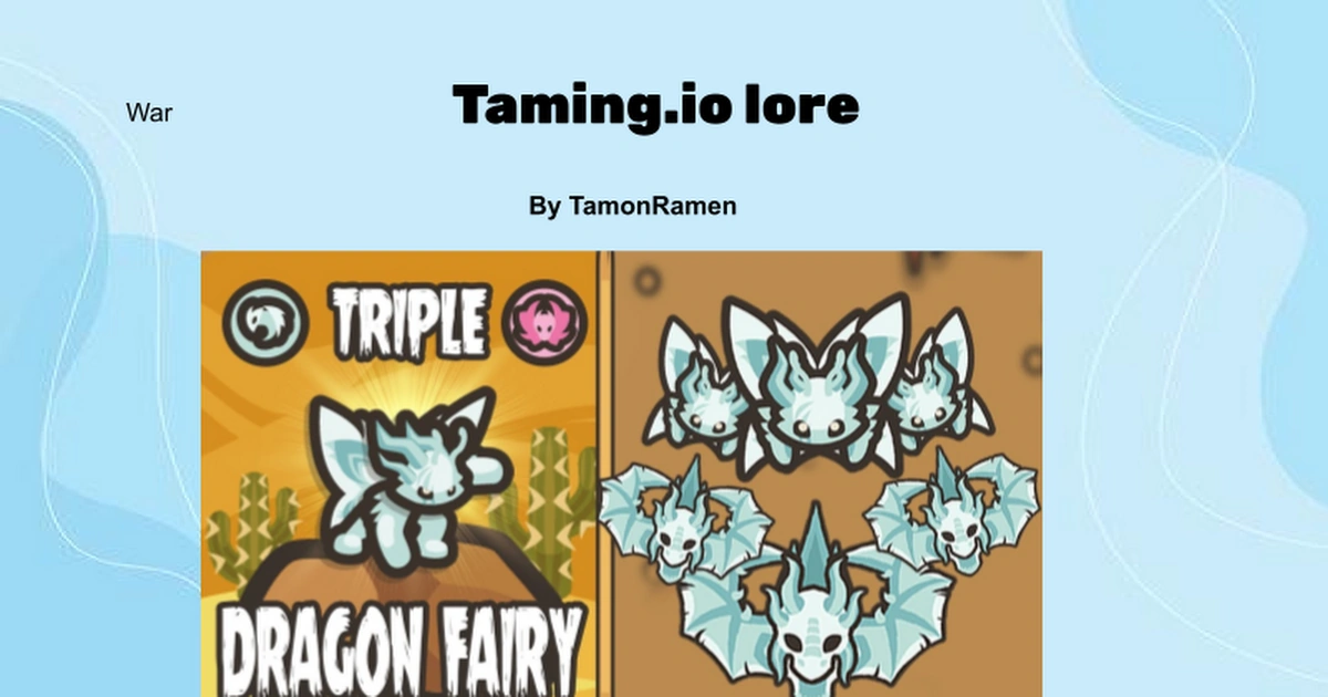 The taming.io lore | Fandom