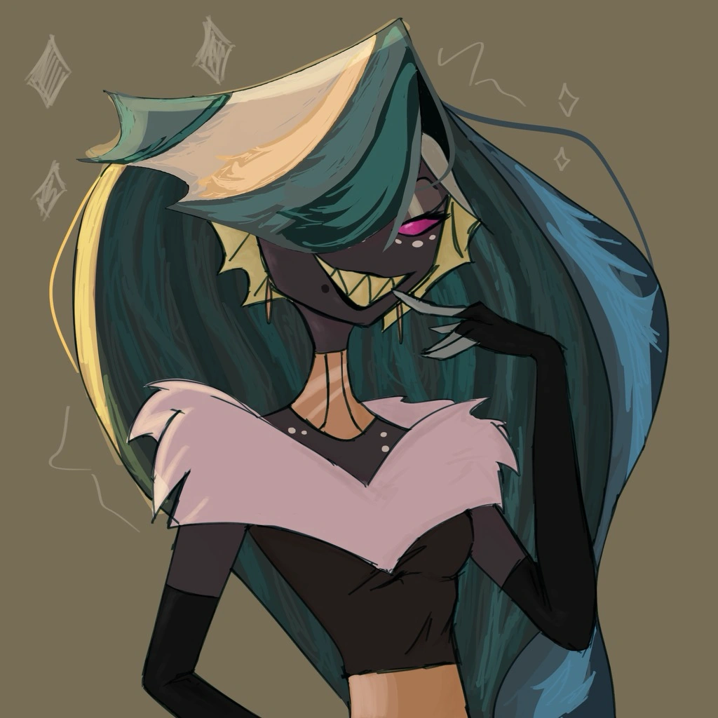 WHO TF IS THIS HOT OVERLORD THAT ALASTOR TOOK DOWN?!???? anyways i drew ...