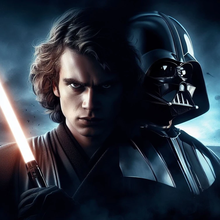 Anakin Skywalker and Darth Vader Side By Side AI Art | Fandom
