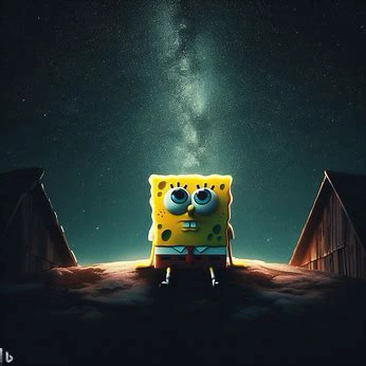 Some AI Art of SpongeBob Looking Up at the Night Sky | Fandom