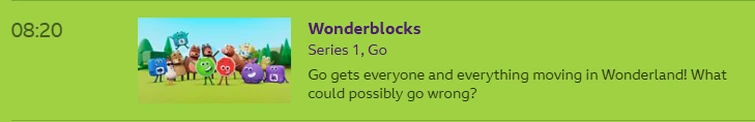 This is the official thumbnail of Wonderblocks in the Cbeebies schedule ...