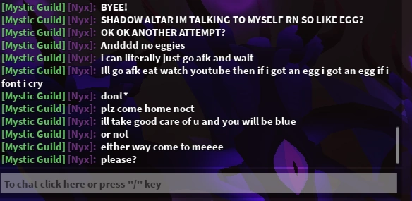 What do yall do while waiting for a shadow egg (whatever its called) to spawn? | Fandom