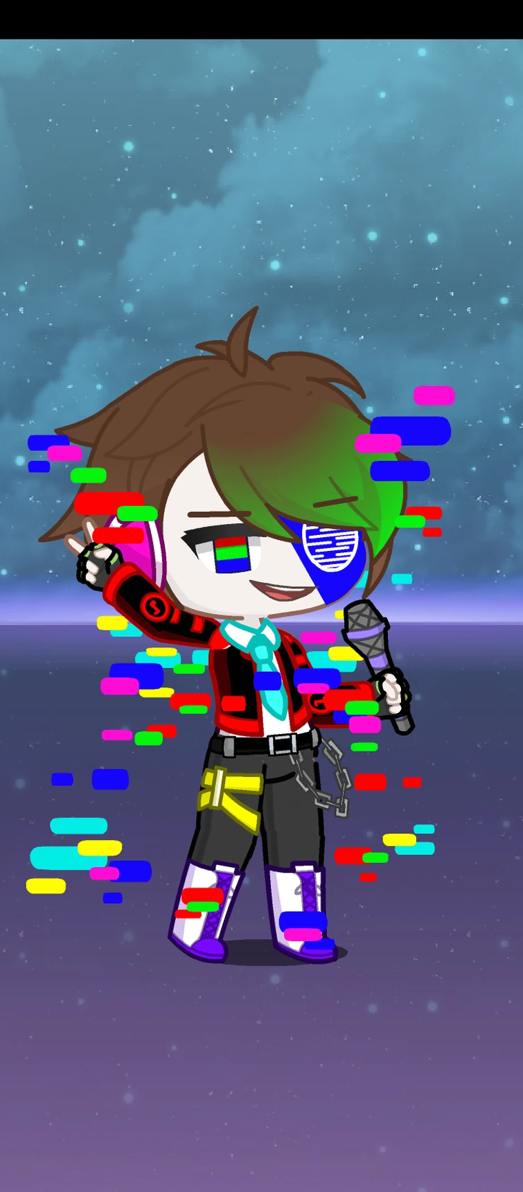 Gacha concept for Neon Glitch Cookie before I make their standing ...