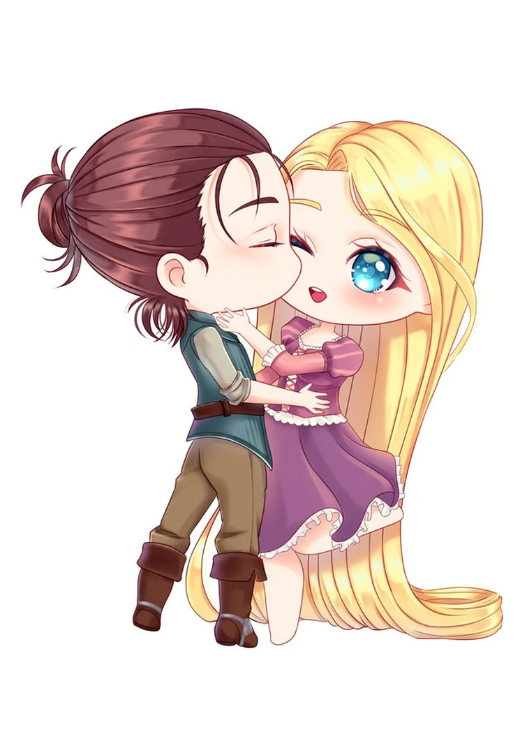 Erehisu tangled crossover chibis by @missxraven1 | Fandom