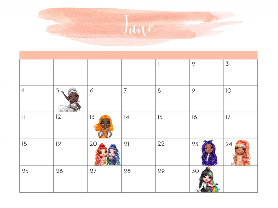 Birthday Calendar: June | Fandom