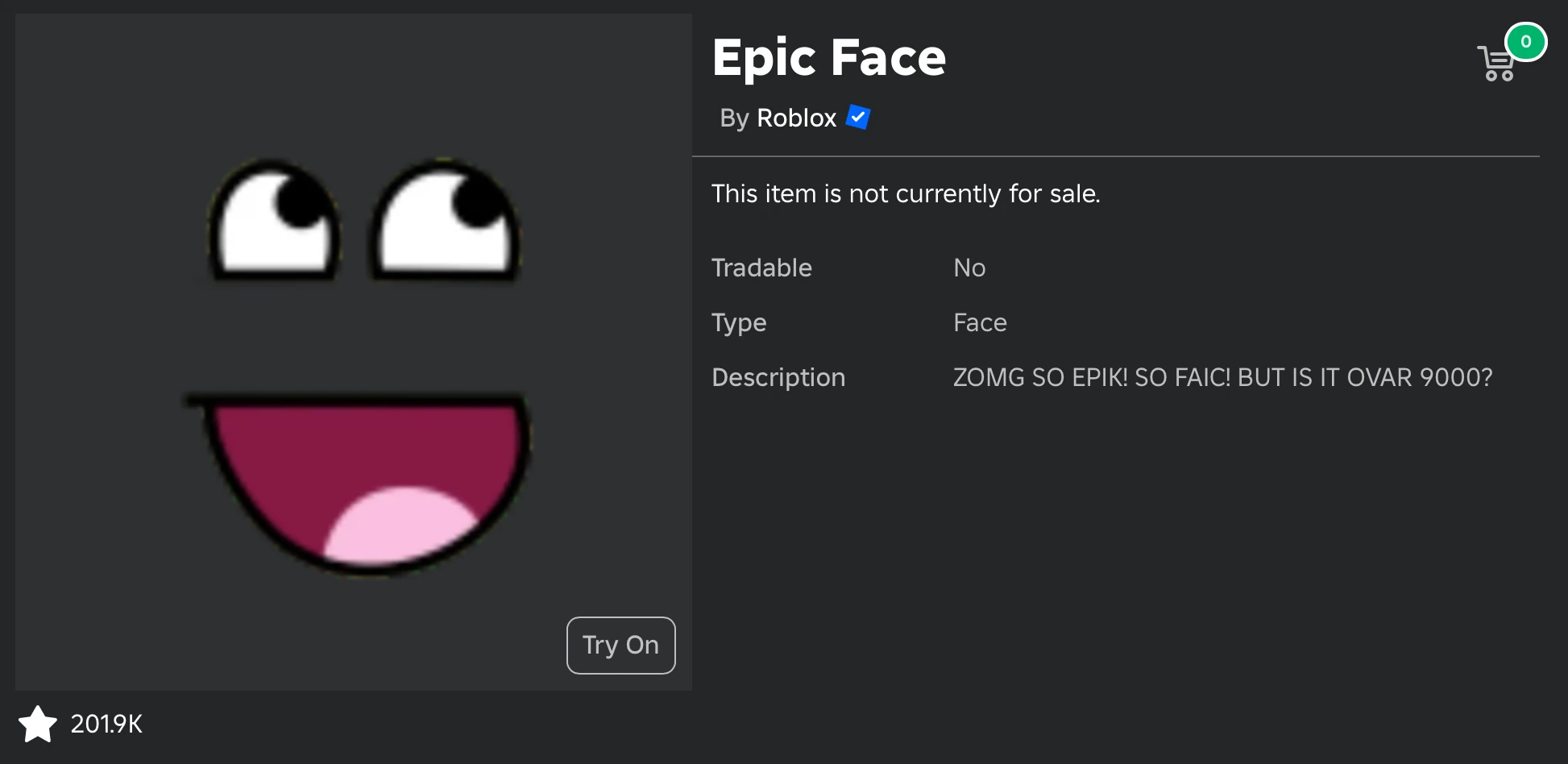 The new tag that was apparently at the Epic Face is now gone: | Fandom