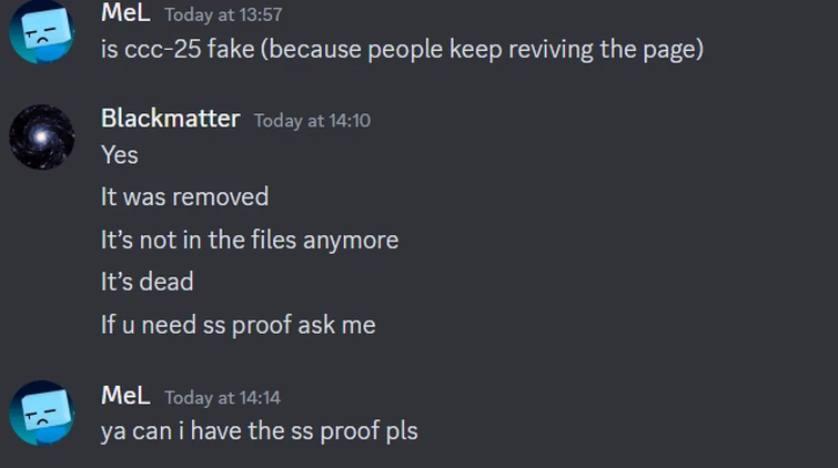 GUYS CCC-25 IS REALLY FAKE LOOK AT THE SCREENSHOTS | Fandom