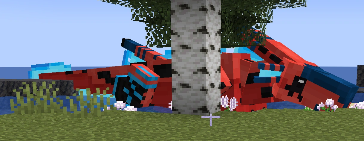 Just installed a creatures of sonaria mod into minecraft and a turgeon ...