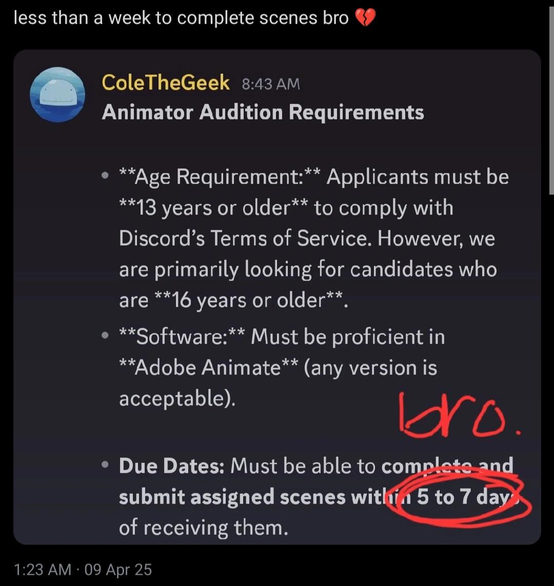 fr the biggest fall off in the osc yet he doesn't want to recover | Fandom