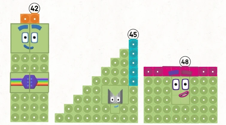 If 42-49+50 had a Numberblocks mathlink cube set | Fandom