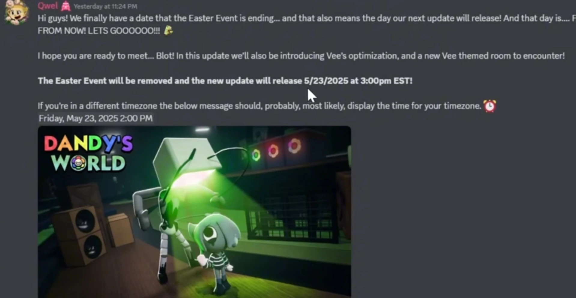 NEW UPDATE CONTAINS:Blot, yatta poster, vee themed map, vee+t vee optimization. New vee skin ...