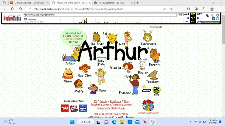 History of the Arthur website | Fandom
