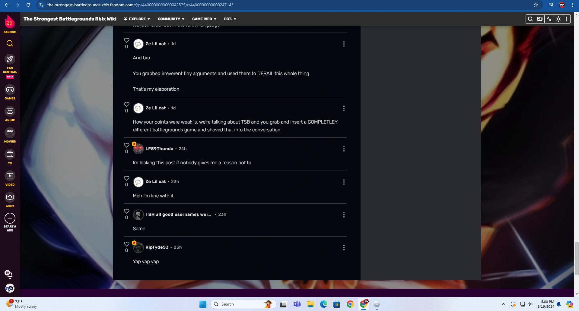 I DIDNT MEAN TO START AN ARGUEMENT ...