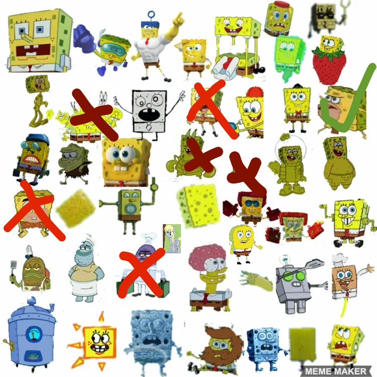 spongebob variations, forms, ancestors, descendants, counterparts | Fandom
