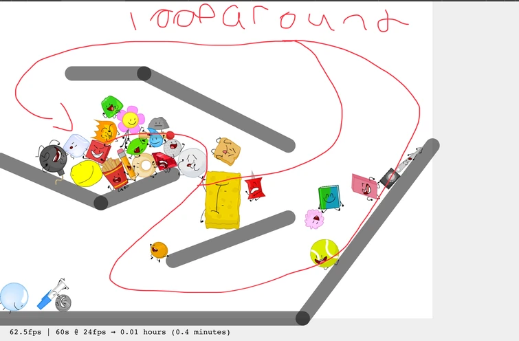 i made this bfdi physics toy race thingie | Fandom