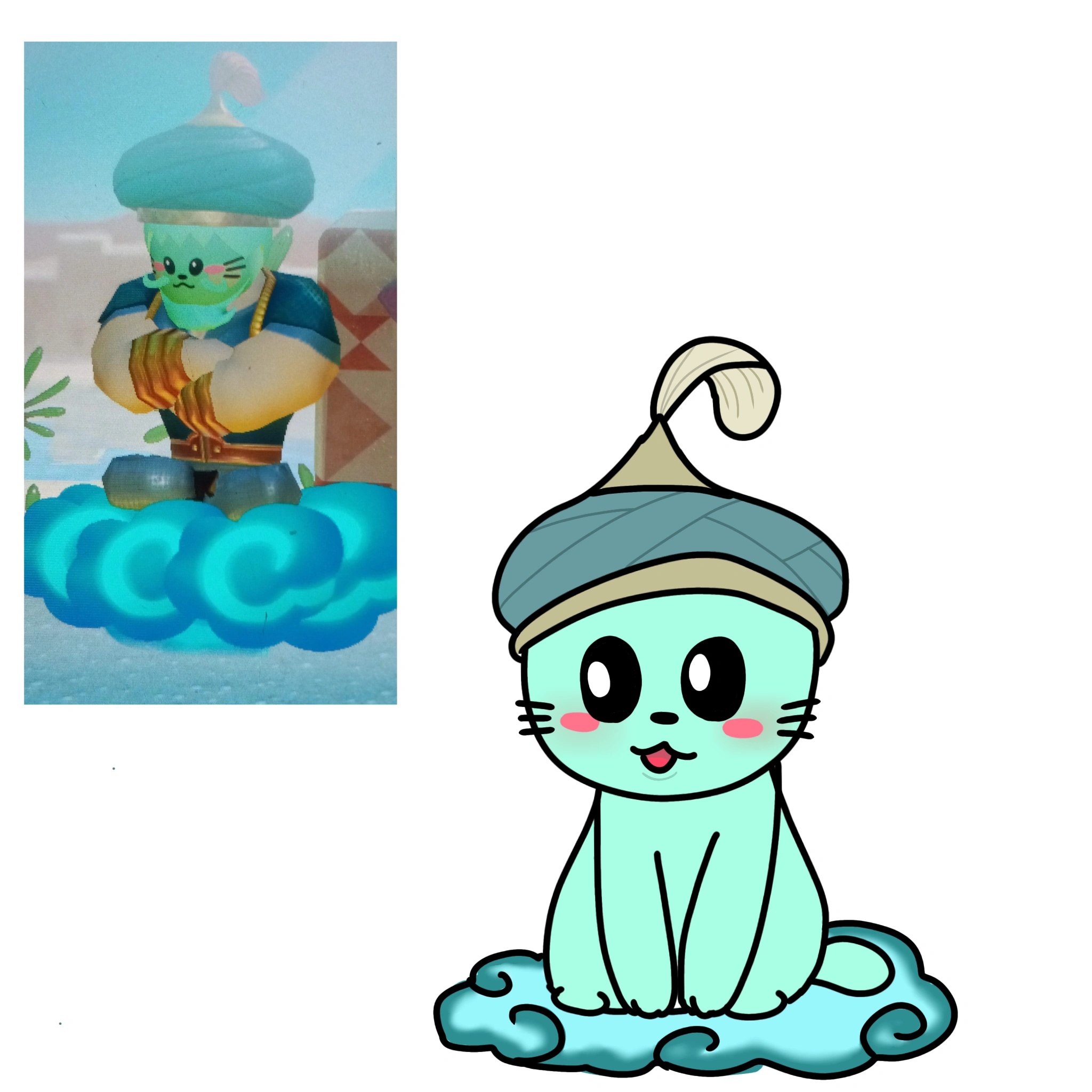 Teal Cat the genie | Fandom