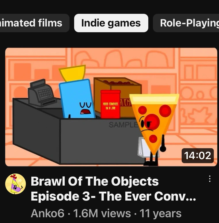 Apparently YouTube thinks brawl of the objects is an indie game | Fandom
