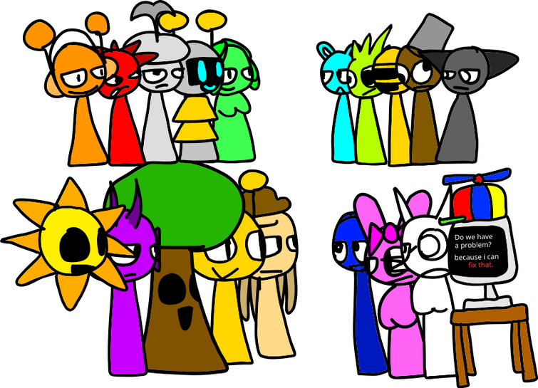just drew all sprunki characters | Fandom