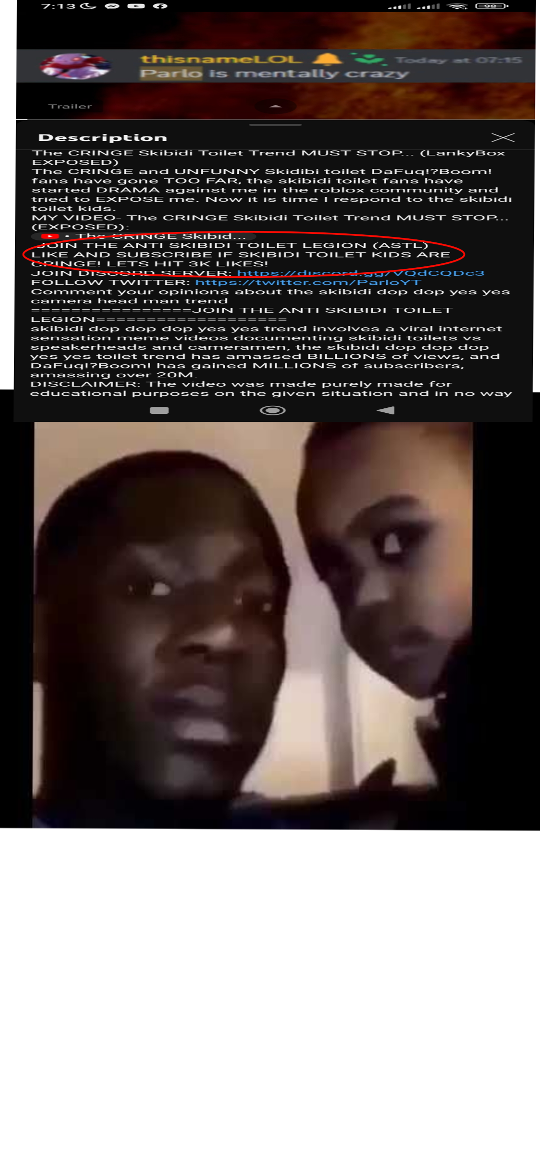 Parlo is at it again, can't believe he's sub begging and like begging ...