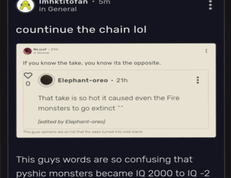 countinue the chain lol | Fandom