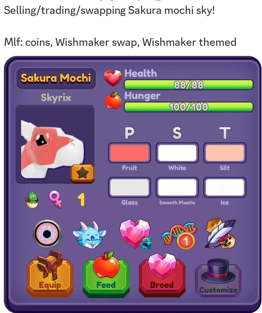 Selling/swapping/trading Sakura mochi sky | Fandom