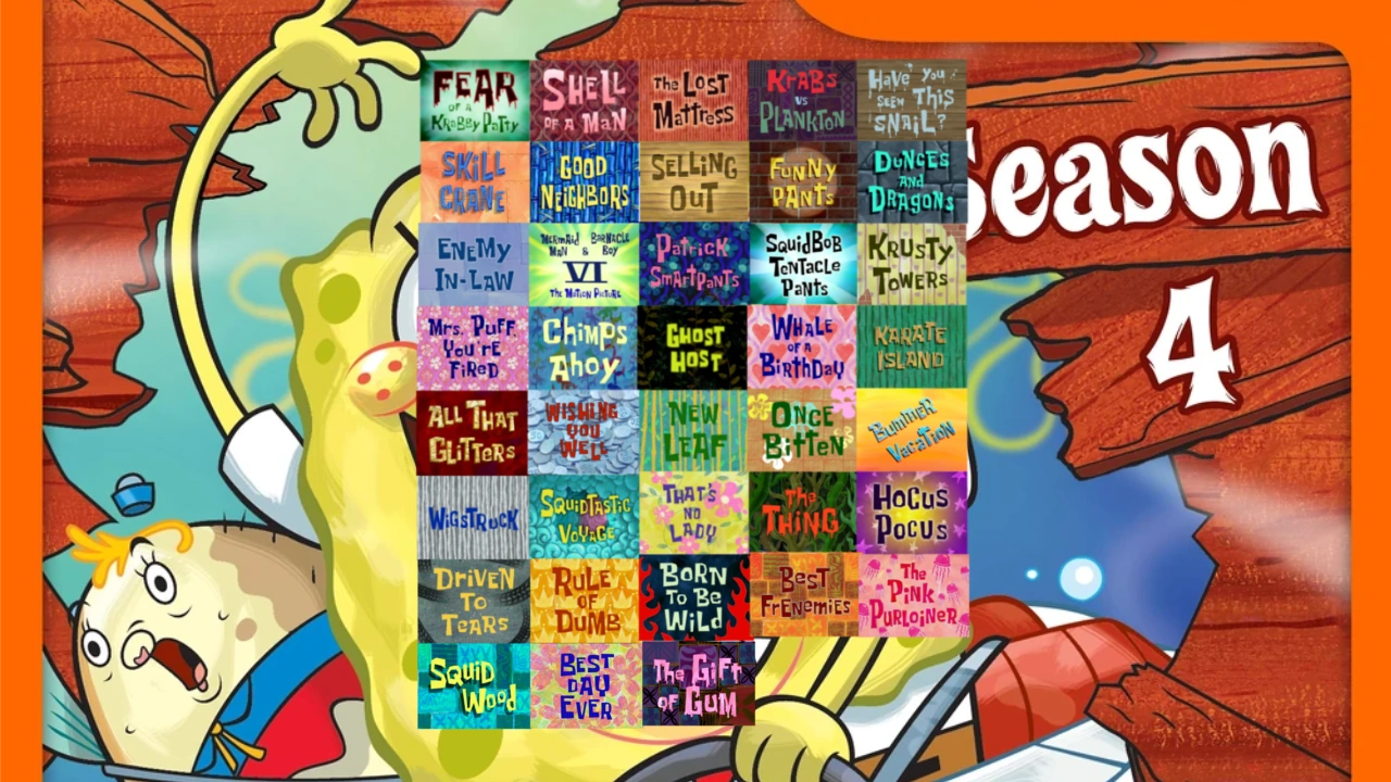 Every SpongeBob Season 4 Title Card | Fandom