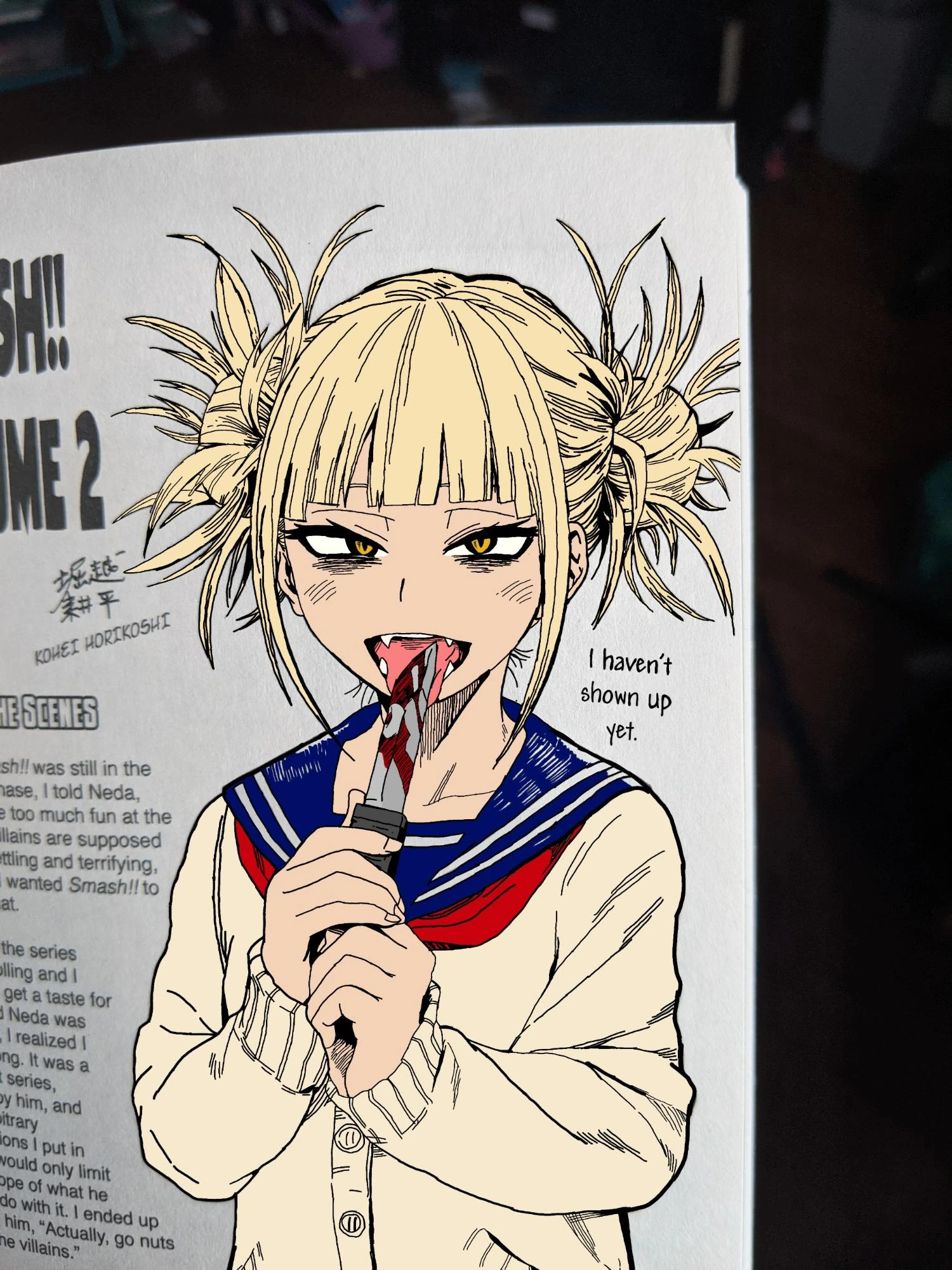 I decided to give toga color from my "my hero academia smash" manga ...