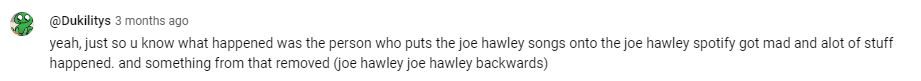 two pfp caught in the comment section of a joe hawley song!!! | Fandom