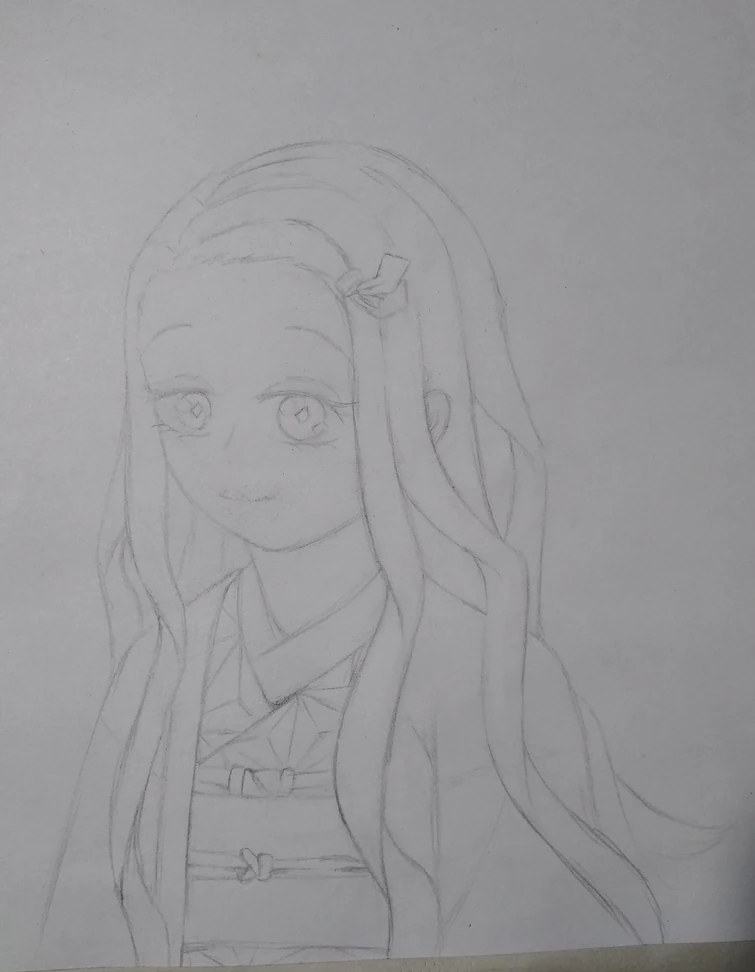 Drawing of Nezuko that I did at midnight 🙂 | Fandom