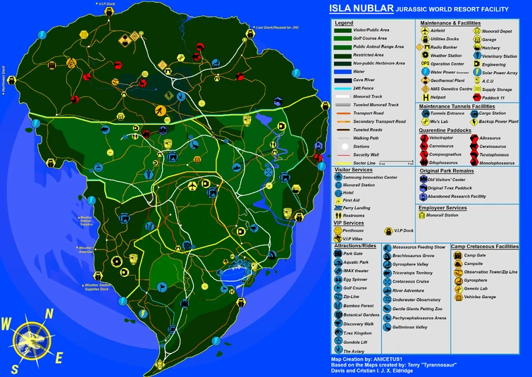 Isla Nublar map but it's the Fallen Kingdom Nublar | Fandom