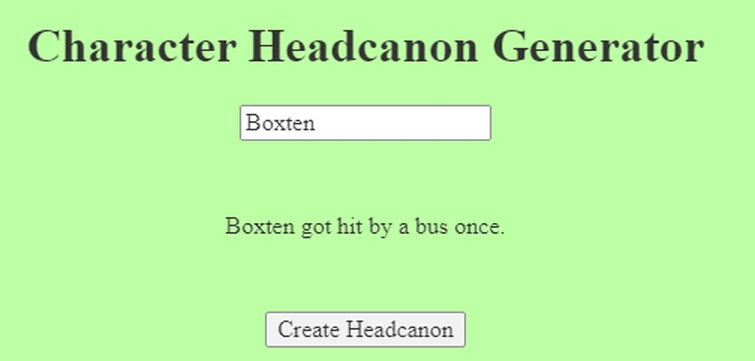 Random head cannon generator Stuff :P | Fandom