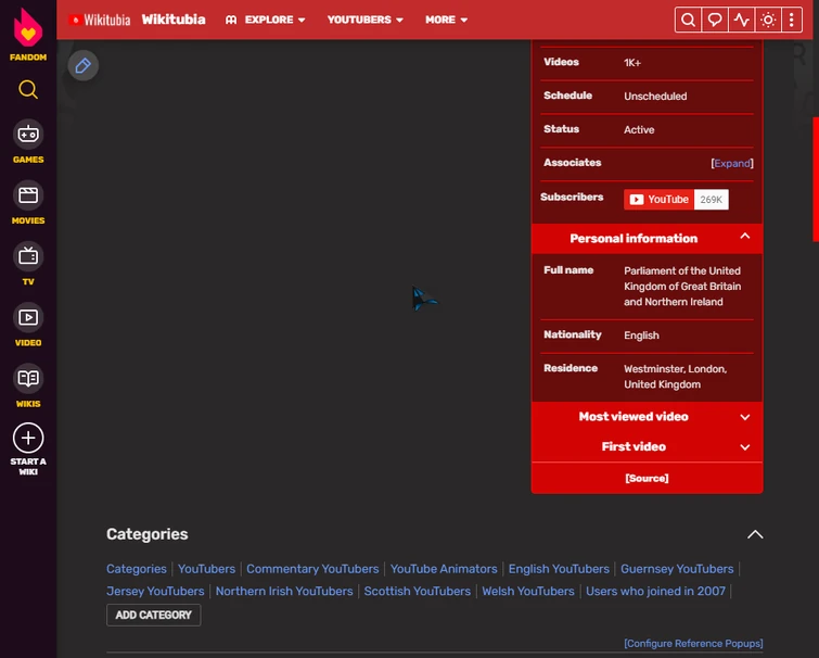 according to wikitubia, the UK parliament and health canada are youtube ...