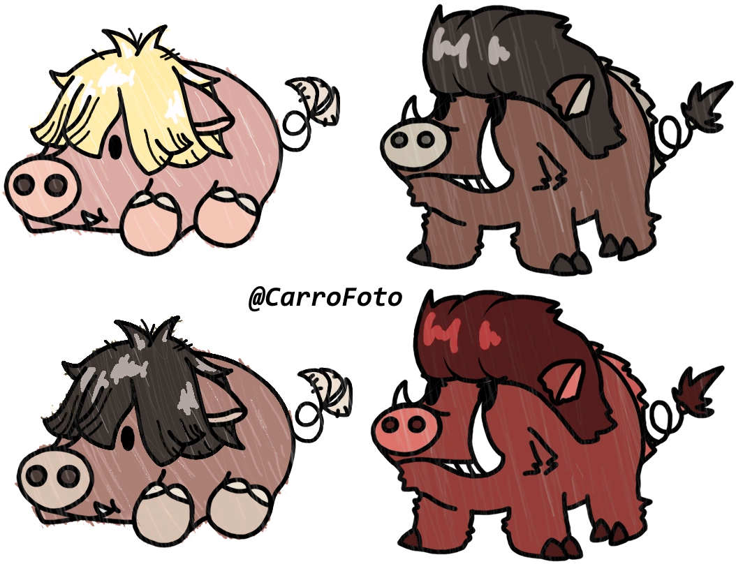 Wiglet and Pompaboar but I increased the Sus (Domesticus) | Fandom