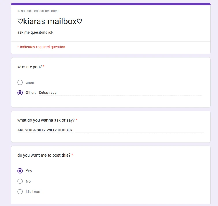 mailbox responses | Fandom