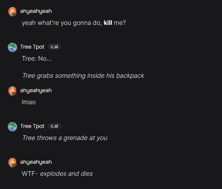 OK I TRIED TO PISS OFF A DIFFERENT TREE BOT AND UHH | Fandom