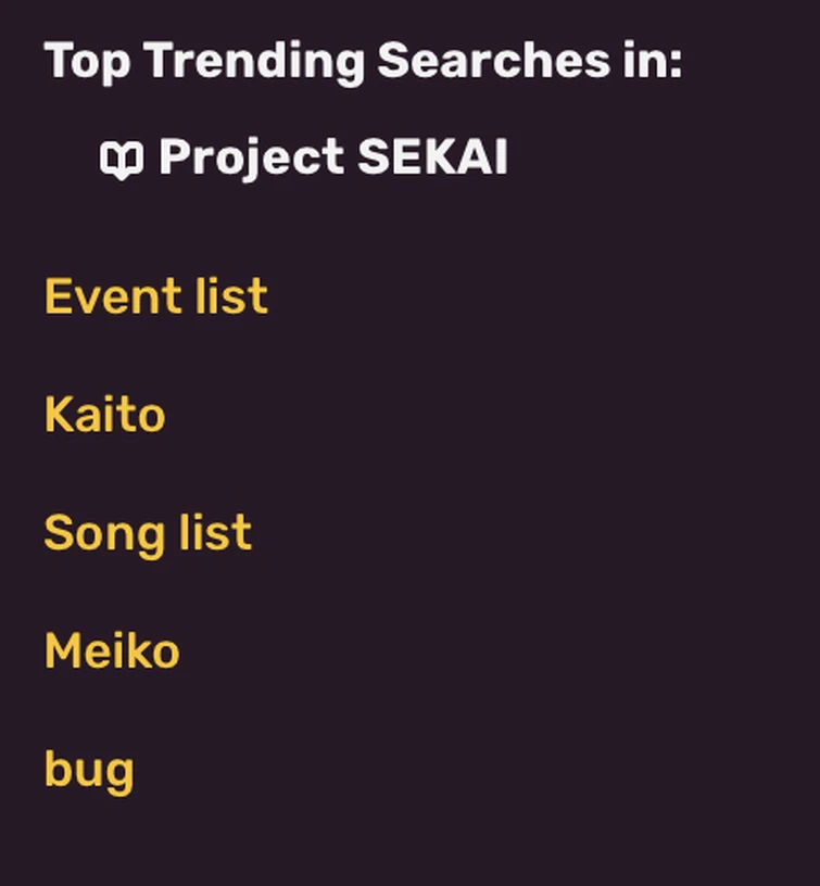 Oh a new trending search | Fandom